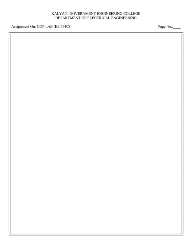 Lab assignment format | PDF