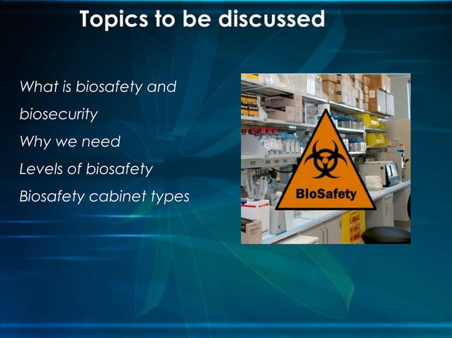 Lab biosafety and biosecurity | PPT | Infectious Diseases | Diseases ...