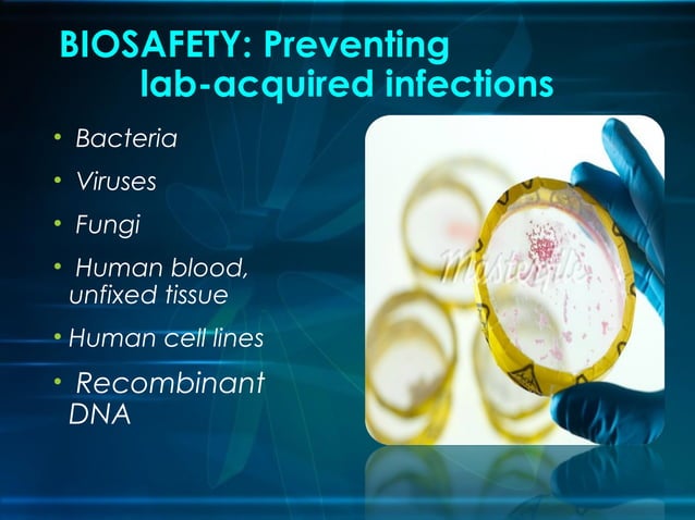 Lab biosafety and biosecurity | PPT | Infectious Diseases | Diseases ...