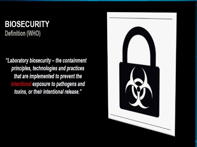 Lab biosafety and biosecurity | PPT | Infectious Diseases | Diseases ...