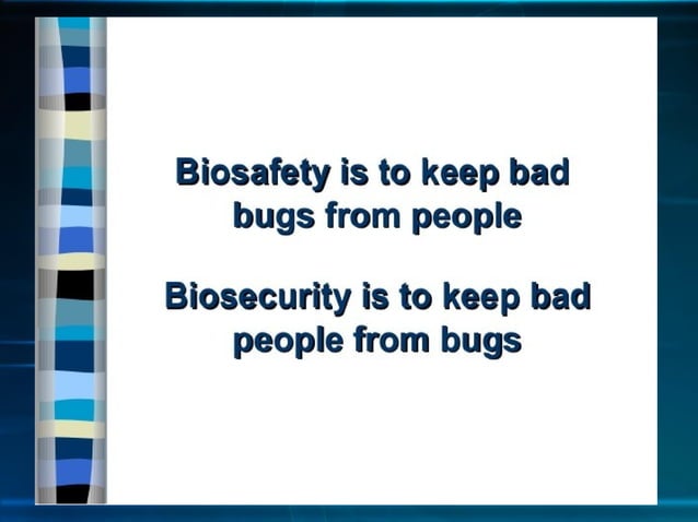 Lab biosafety and biosecurity | PPT | Infectious Diseases | Diseases ...