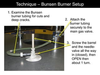 Steps to Lighting a Bunsen Burner 2012 | PPT