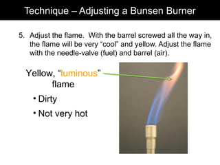 Steps to Lighting a Bunsen Burner 2012 | PPT