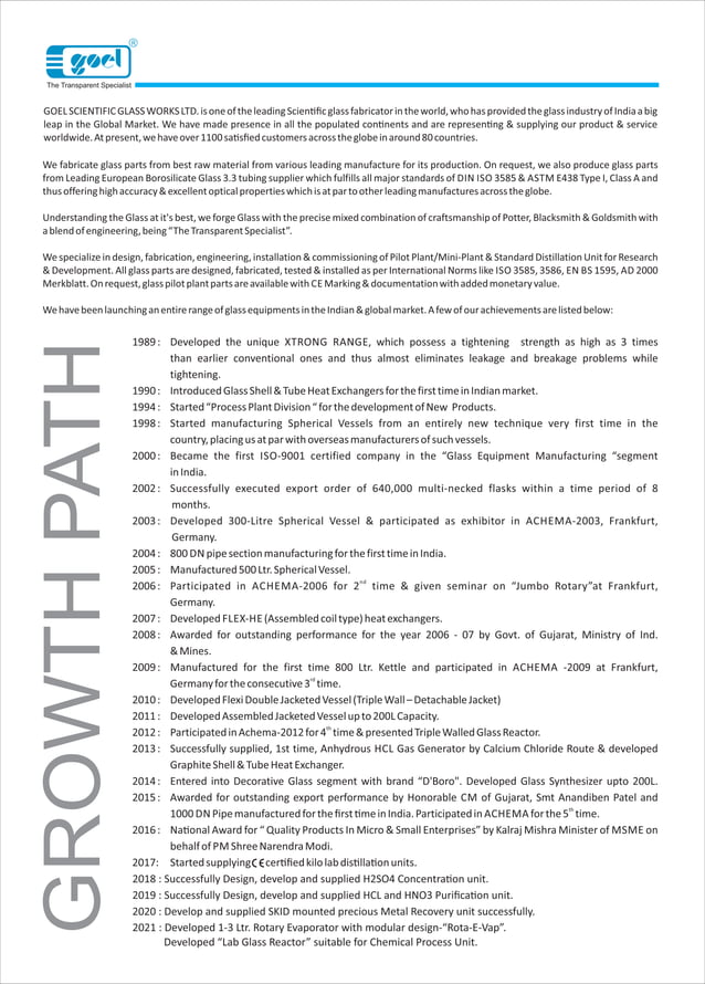 Lab Catalogue 2022 Goel Scientific Glass works ltd | PDF