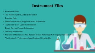 Different types of Lab control record | PPTX