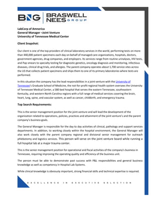 Healthcare Joint Venture, GM | PDF