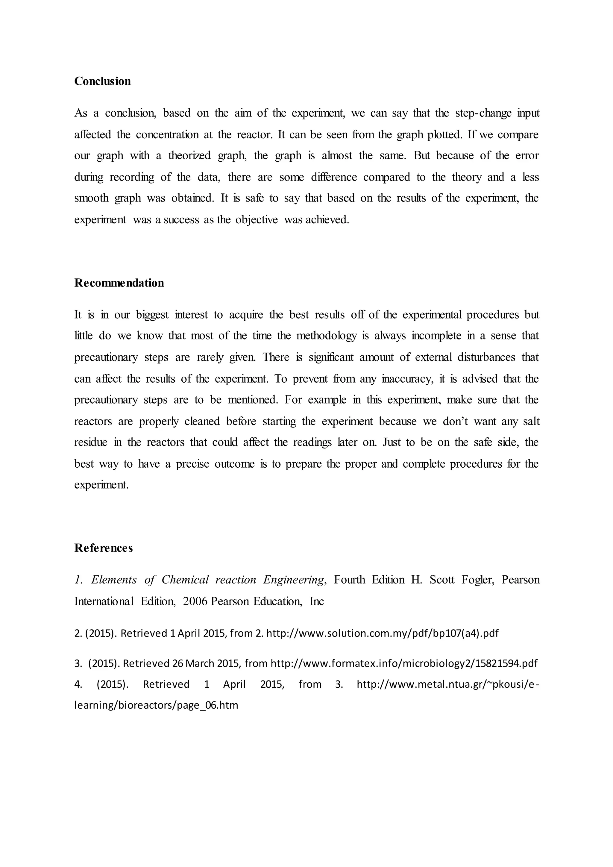 Lab cstr in series | DOCX