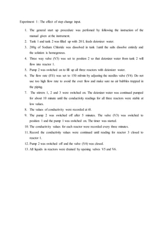 Lab cstr in series | DOCX