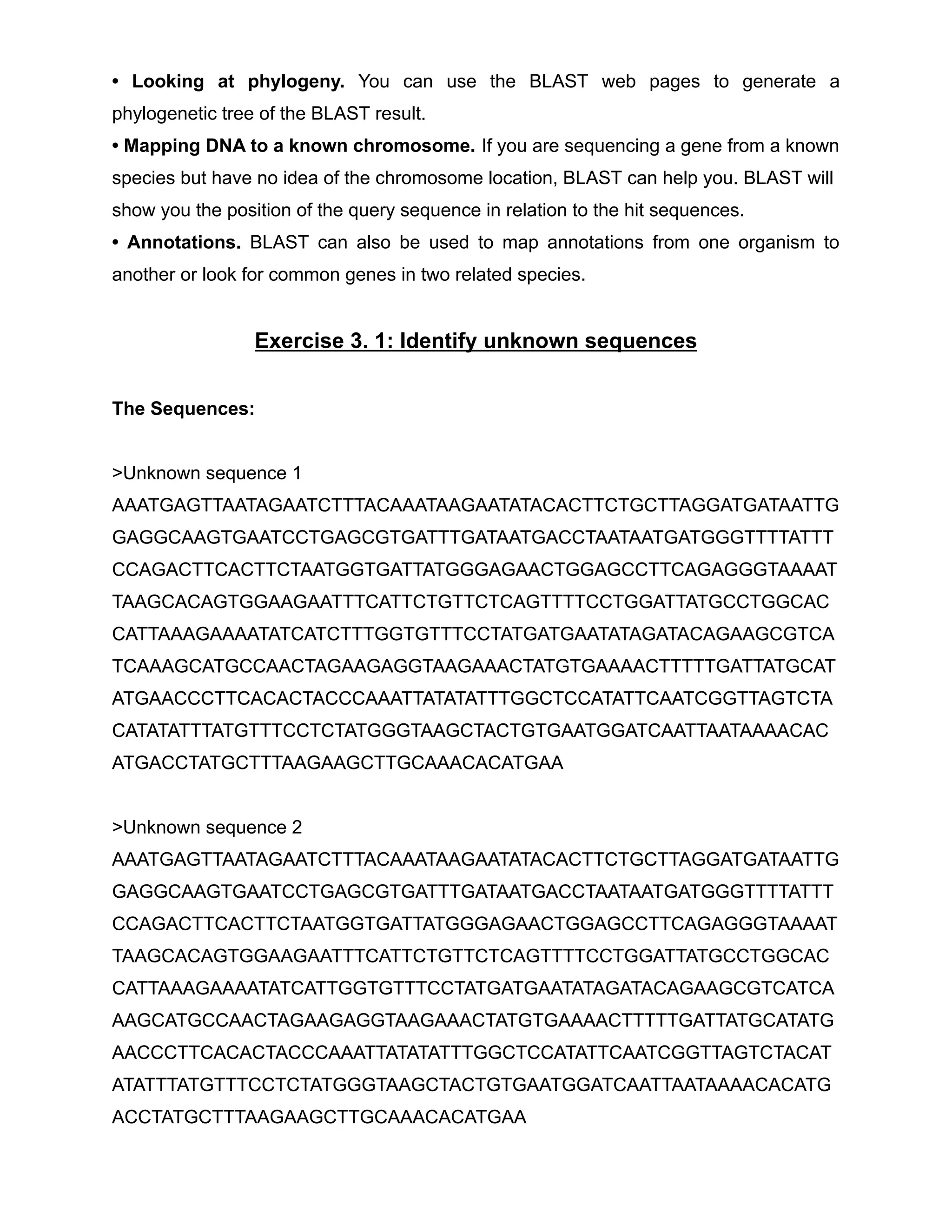 Basic BLAST (BLASTn) | PDF