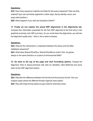 Basic BLAST (BLASTn) | PDF