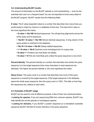 Basic BLAST (BLASTn) | PDF