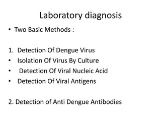 Lab diagnosis of Dengue | PPTX