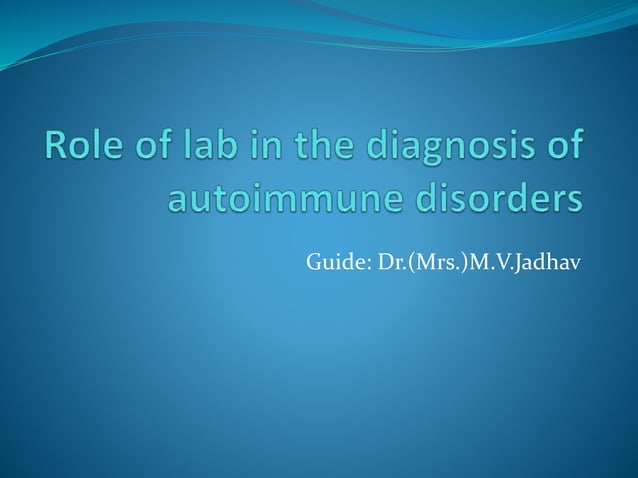 Lab diagnosis autoimmune disease | PPTX | Blood Disorders | Diseases ...