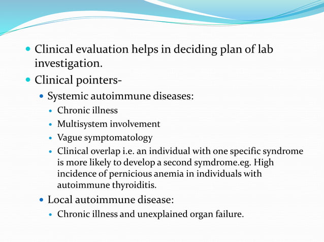 Lab diagnosis autoimmune disease | PPTX | Blood Disorders | Diseases ...