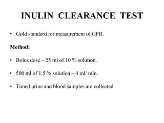 Lab diagnosis in renal diseases | PPTX