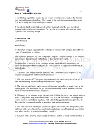 LABORATORY DIAGNOSIS OF HIV - AIDS | PDF