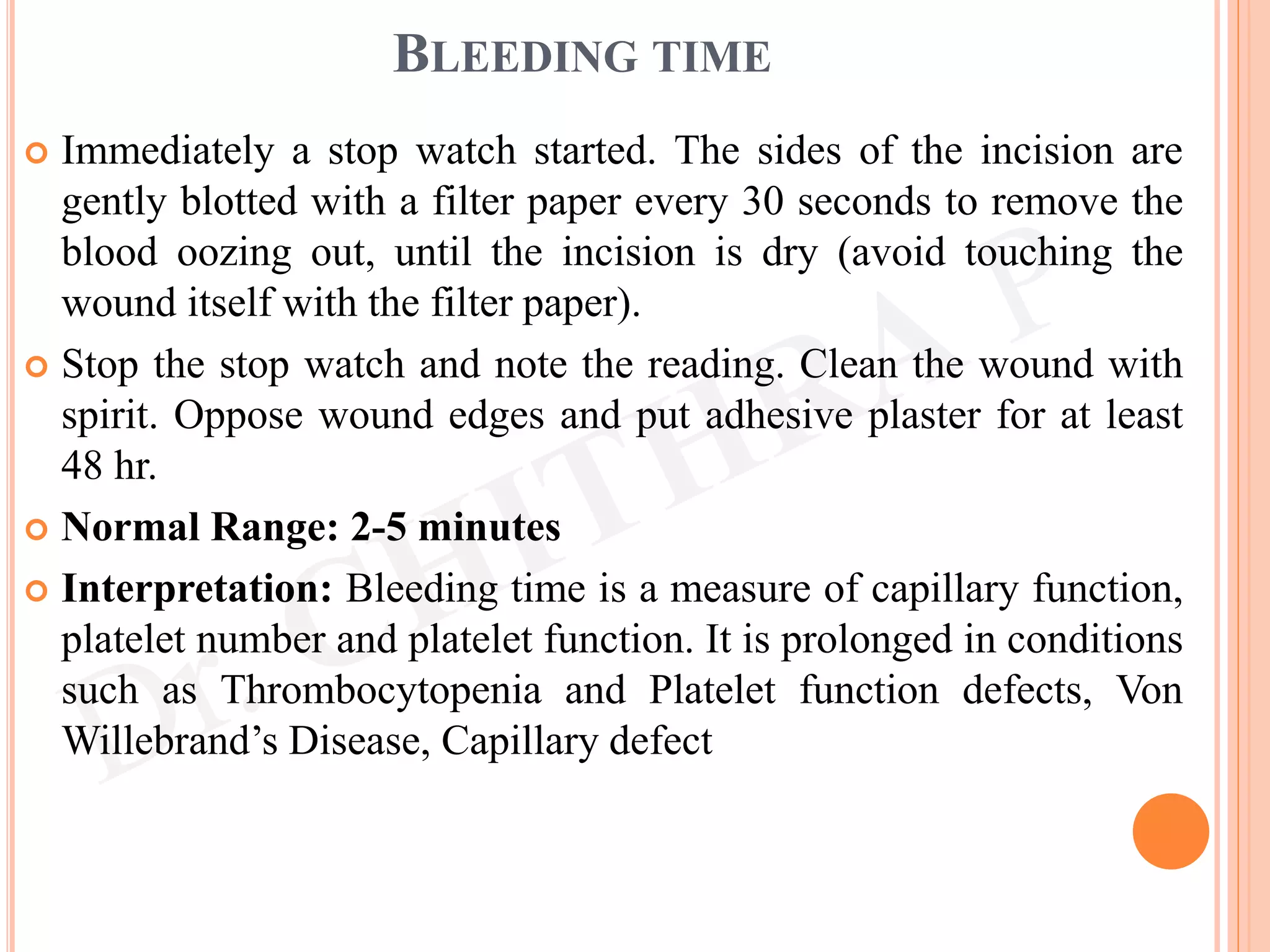 Lab diagnosis of bleeding disorders Dr chithra p | PPT