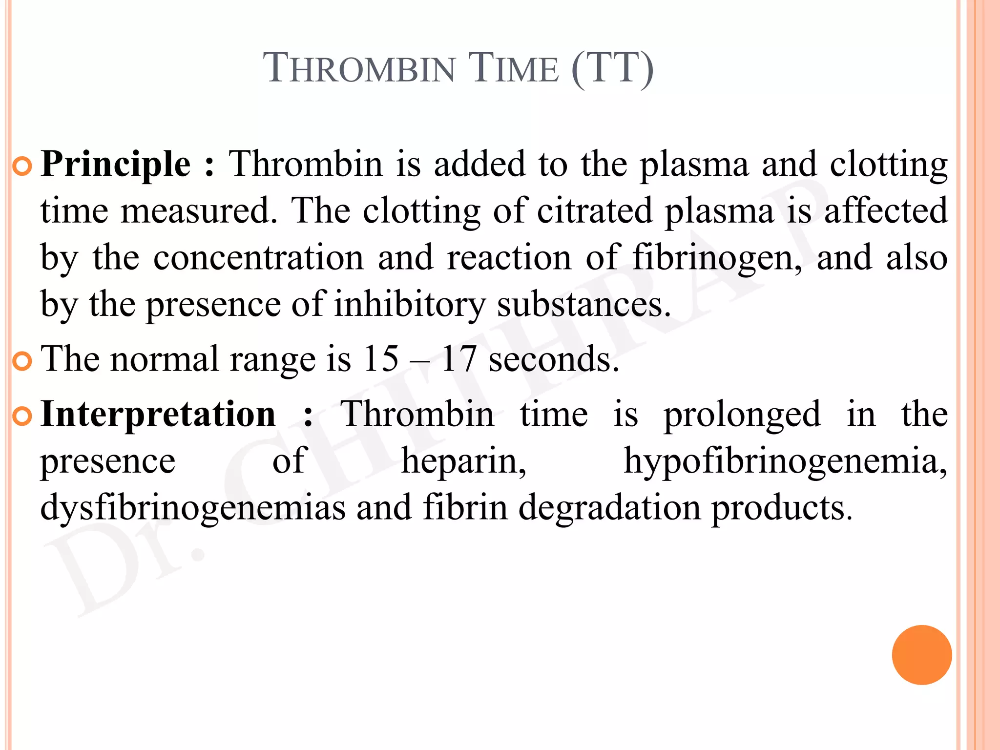 Lab diagnosis of bleeding disorders Dr chithra p | PPT