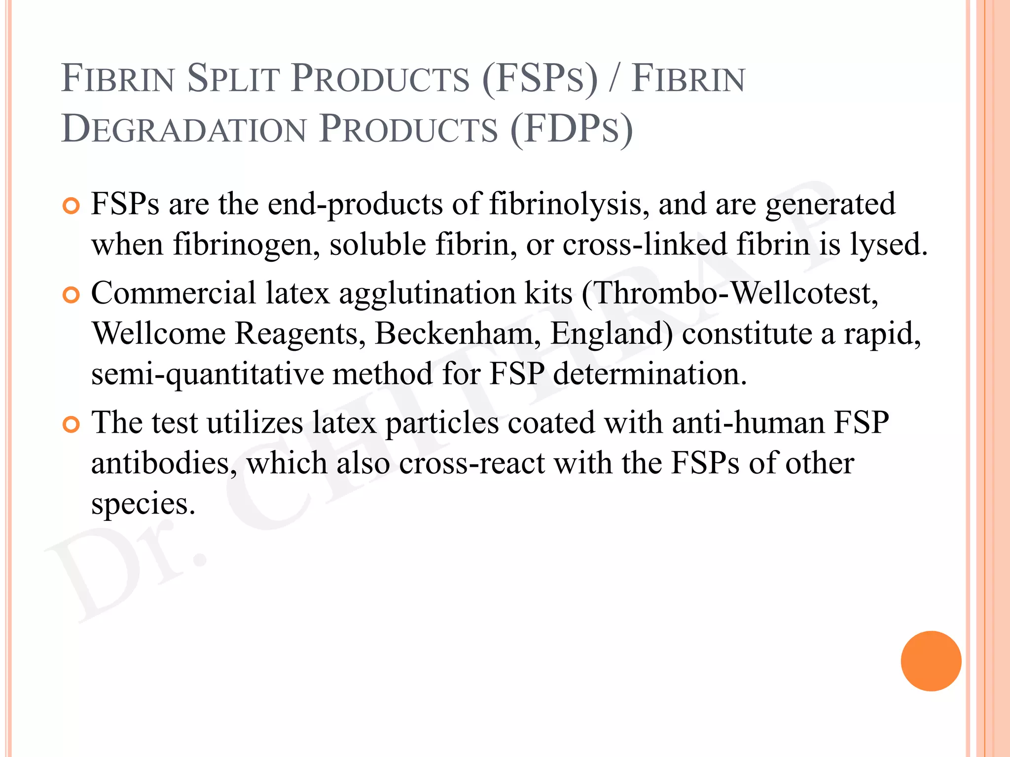 Lab diagnosis of bleeding disorders Dr chithra p | PPT