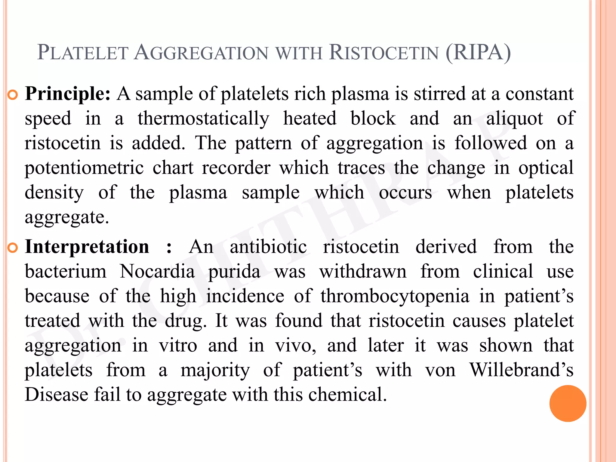 Lab diagnosis of bleeding disorders Dr chithra p | PPT