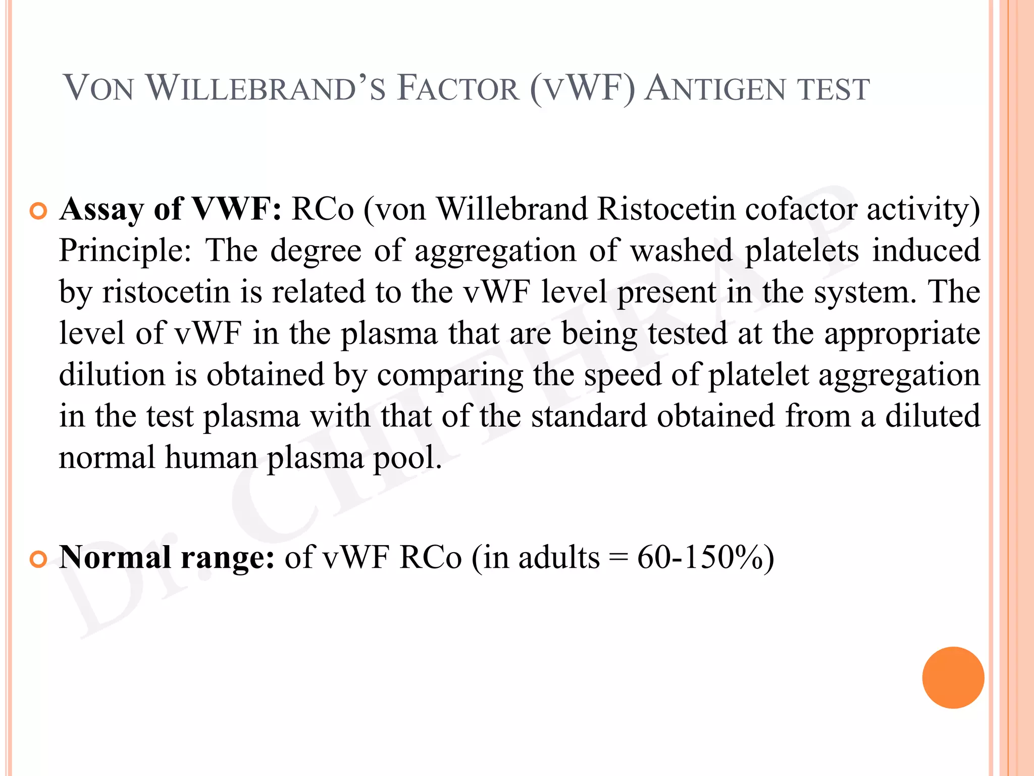 Lab diagnosis of bleeding disorders Dr chithra p | PPT