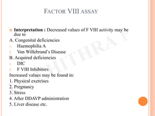 Lab diagnosis of bleeding disorders Dr chithra p | PPT