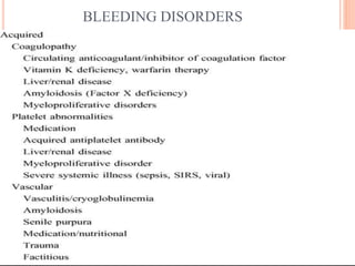 Lab diagnosis of bleeding disorders Dr chithra p | PPT