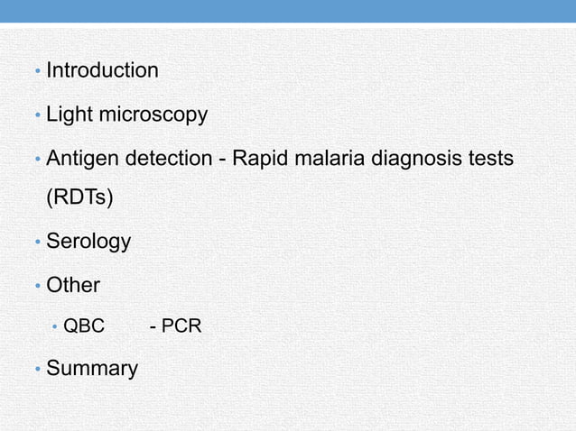 Lab diagnosis of malaria | PPSX | Infectious Diseases | Diseases and ...