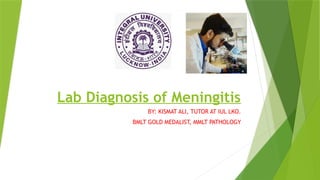 Meningitis, Types , causes ,symptoms and Diagnosis of Meningitis.pptx