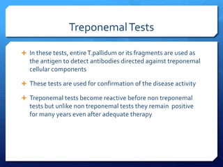 Lab diagnosis of syphilis | PPTX
