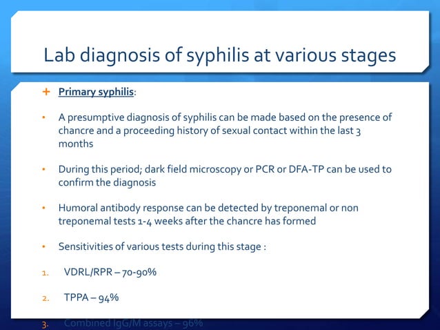 Lab diagnosis of syphilis | PPTX