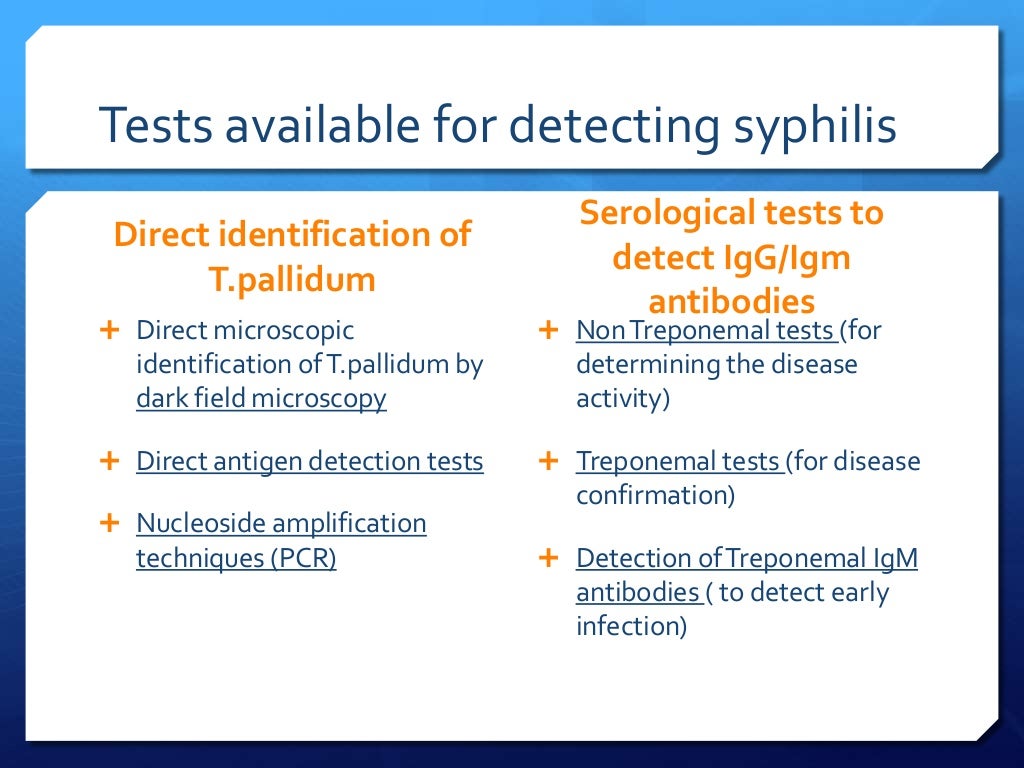 Lab diagnosis of syphilis