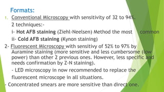 Lab diagnosis of tb dr mostafa lecture | PPTX