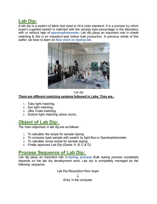 Lab dip | PDF