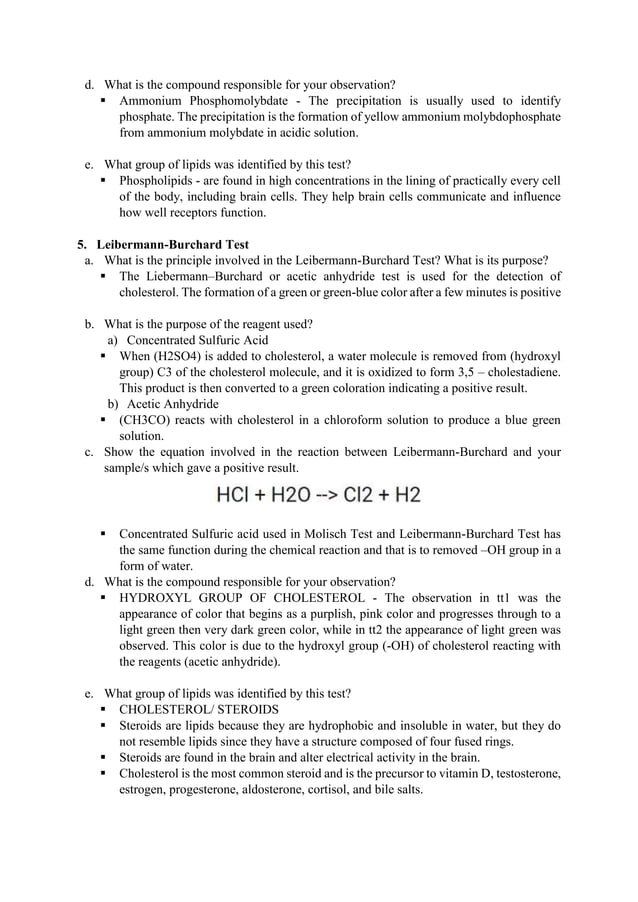 Lab Document_Lipids.docx | Chemistry | Science