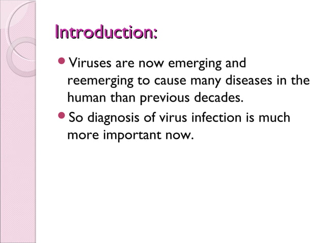 Laboratory diagnosis of viral infection | PPT | Infectious Diseases ...