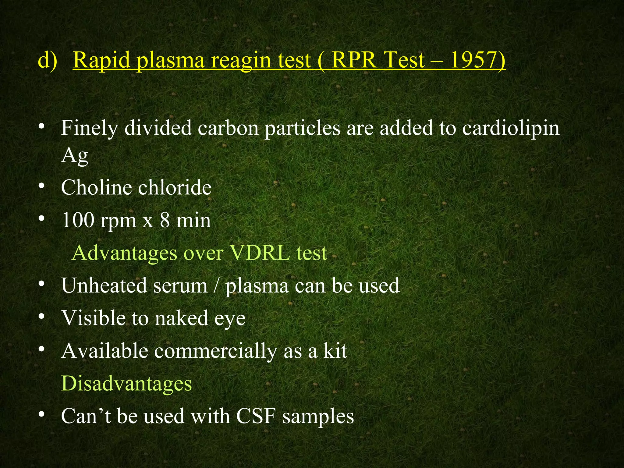 Lab diagnosis of syphilis | PPT