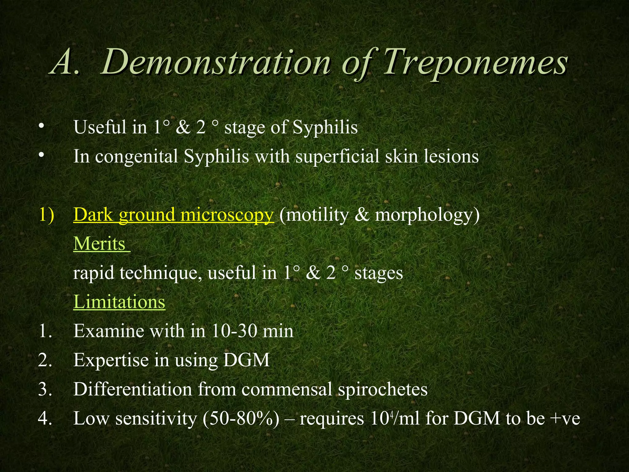 Lab diagnosis of syphilis | PPT