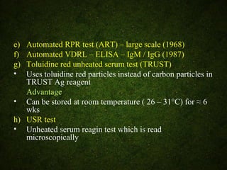 Lab diagnosis of syphilis | PPT