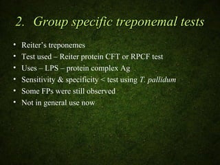 Lab diagnosis of syphilis | PPT