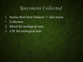 Lab diagnosis of syphilis | PPT