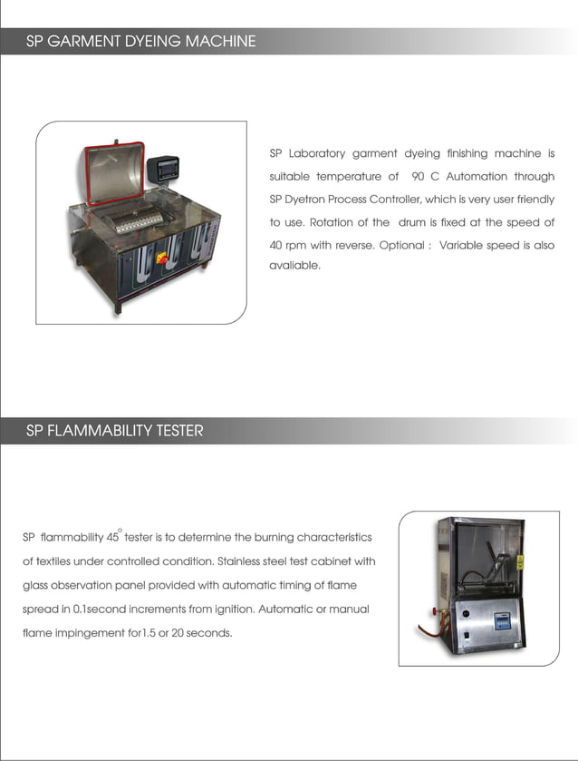 SPI Equipments India (P) Ltd, Coimbatore, Textile Machines | PDF