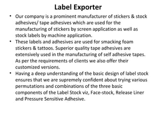 Label exporter | PPT