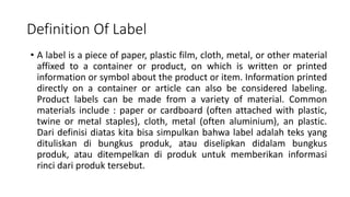 LABEL.pptx | Advertising Industry | Industries