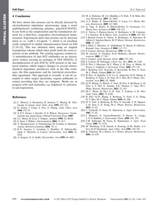 Label free electrochemical immunoaffinity sensor based on impedimetric method for pesticide ...