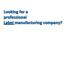 Label company,sharman label,woven label,quality label | PPT