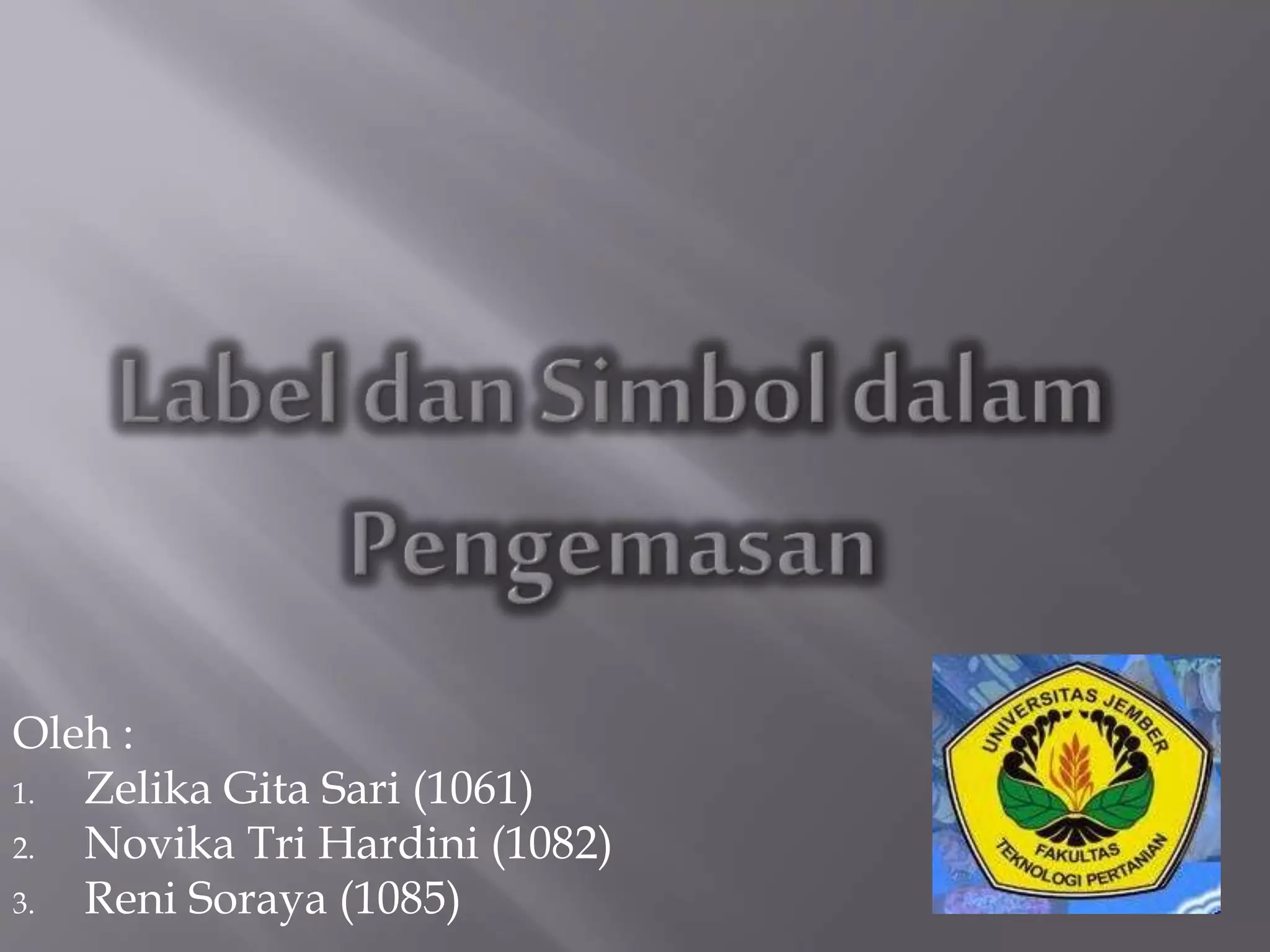 smart packaging (Label dan simbol dalam pengemasan) | PPTX