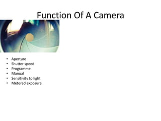 Labeled camera and functions | PPTX