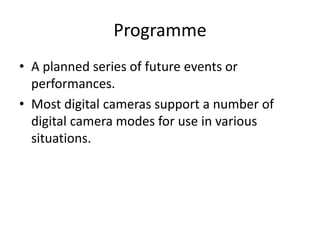 Labeled camera and functions | PPTX