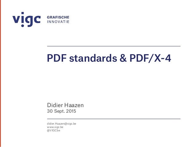 PDF standards & PDF/X-4